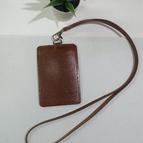 Jual Vision Nametag ID Card model Kulit Tali Lanyard Kulit Casing Kulit ...