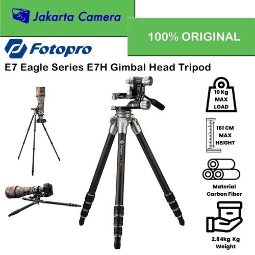 Promo Fotopro E7 E-7 Eagle Series with E7H Gimbal Head Tripod Carbon ...