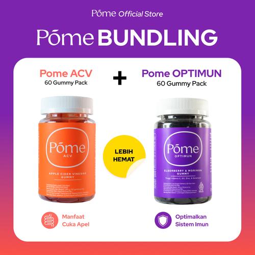 Jual Paket 1 Botol Pome Gummy ACV + Pome Gummy Optimun Superfood ...