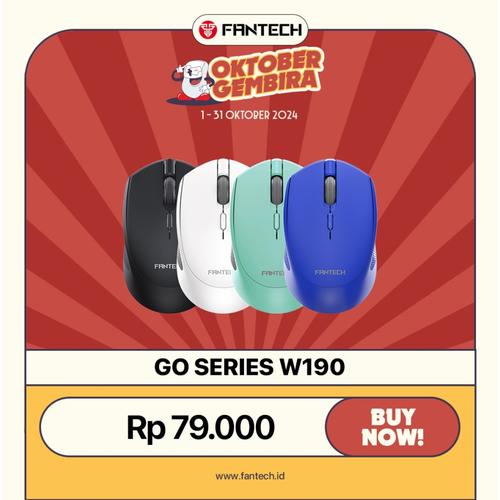 Jual Fantech Wireless Bluetooth Mouse W190 Dual Mode - Hitam - Kab ...