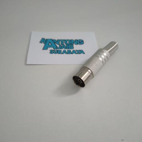 Jual Konektor RG 6 Jack Antena TV 5C Besi Female Jack TV Colokan TV ...