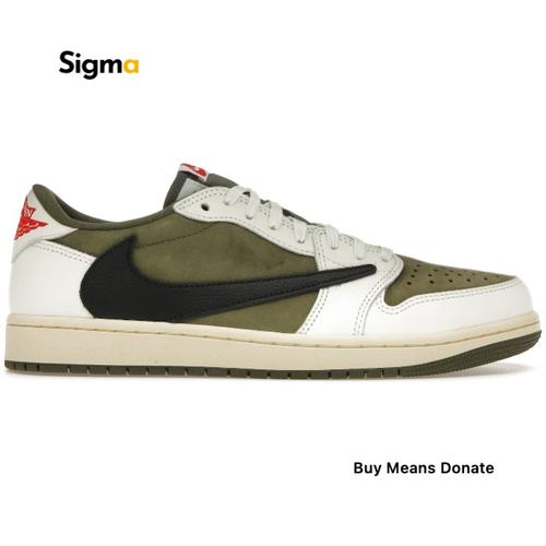 Jual Sneakers Nike Air Jordan 1 Low OG Travis Scott Medium Olive - 5 ...