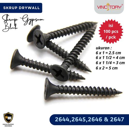 Promo SEKRUP GYPSUM BAJA - BAUT SKRUP KAYU DRYWALL SCREW BLACK HARGA ...
