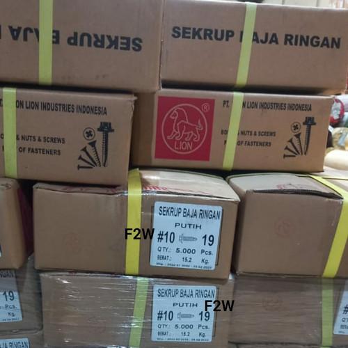 Promo Moon Lion Baut Baja Ringan 10x16 MOONLION / Sekrup Roofing Putih ...