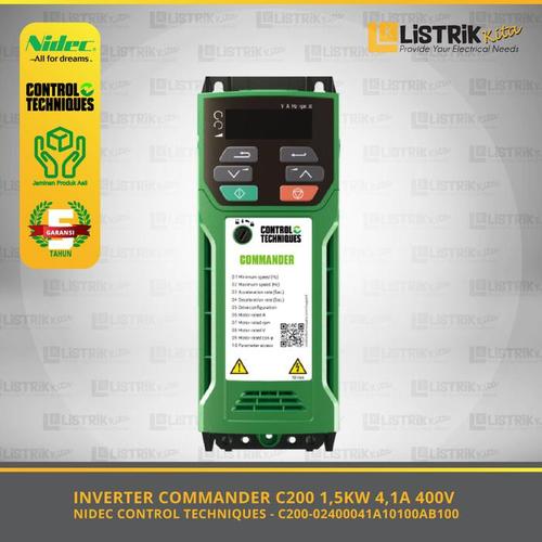 Jual INVERTER NIDEC C200 1,5KW 4,1A 400V - C200-02400041A10100AB100 ...