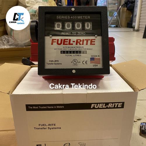 Jual Flow Meter Fuel Rite 1 1/2" inch 4 Digit Series 400 Meter Solar DN ...
