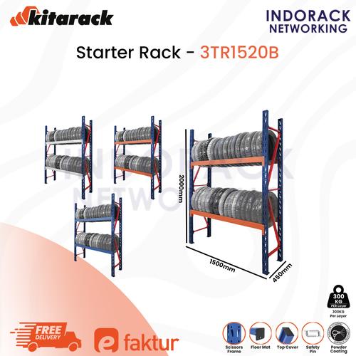 Jual KITARACK Tire Rack 3TR1520 Biru Series Rak Ban Motor Mobil 300KG ...