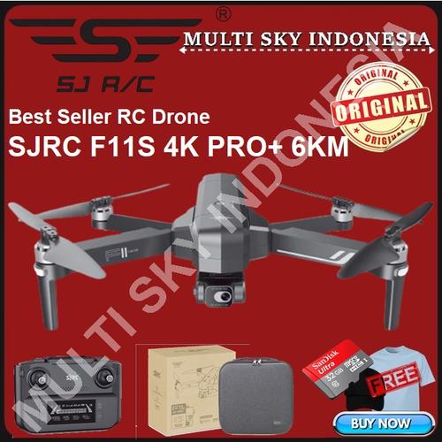 Promo NEW !! SJRC F11S 4K PRO+ 6KM Drone GPS 2-Axis Gimbal 4K Camera ...