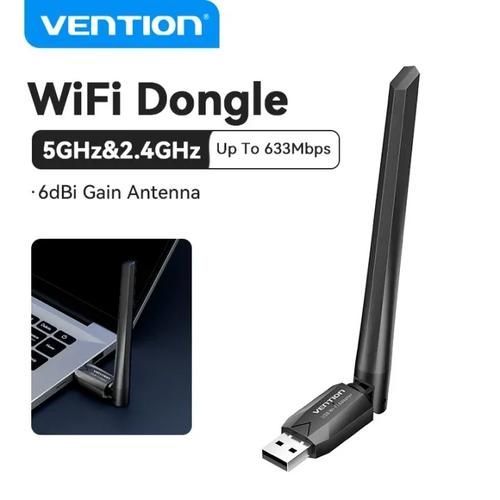 Jual Vention Wireless USB Adapter Dongle WiFi Dual Band Antena - KDT ...