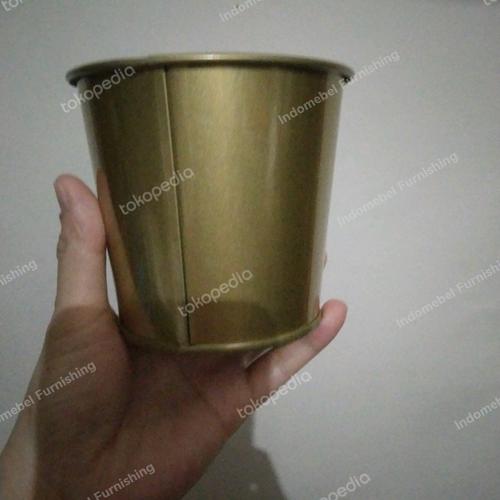 Jual Pot tanaman kaleng warna gold 9cm pot planter - Kota Tangerang ...