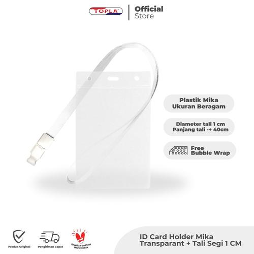 Jual TOPLA ID CARD MIKA + Tali Segi 1 CM/ Name Tag Panitia/ Plastik ...