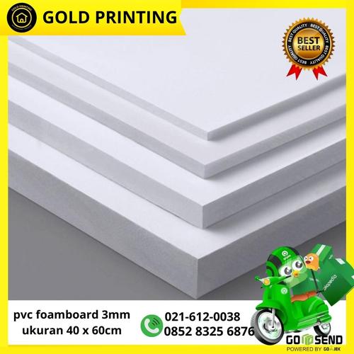 Jual PVC Foamboard 3mm x 40 x 60cm - Jakarta Barat - GOLD PRINTING | Tokopedia