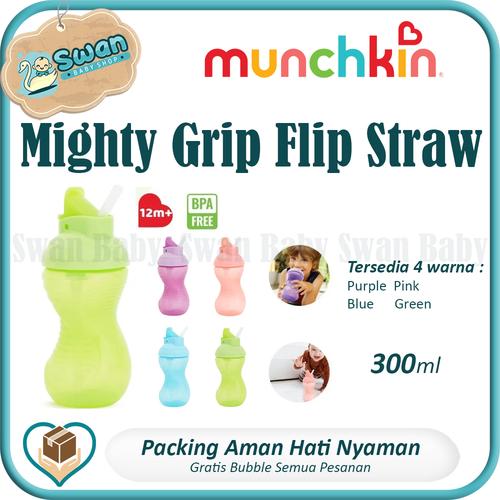 Jual Munchkin Mighty grip Flip Straw / Tempat Minum Anak - Blue ...