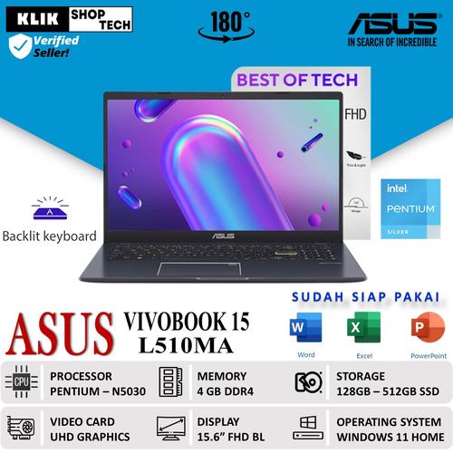 Jual ASUS Vivobook L510MA INTEL N5030 512GB SSD 4GB 15 FHD Win11 Home ...