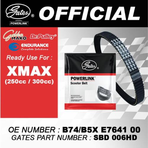 Jual VAN BELT GATES YAMAHA XMAX 250 & 300 (B74/B5X) - Yamaha Xmax 250 ...