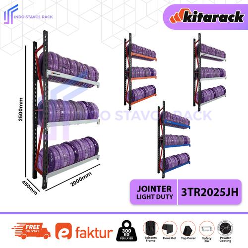 Jual KITARACK Tire Rack 3TR2025J Jointer Hitam Series Rak Ban Motor ...