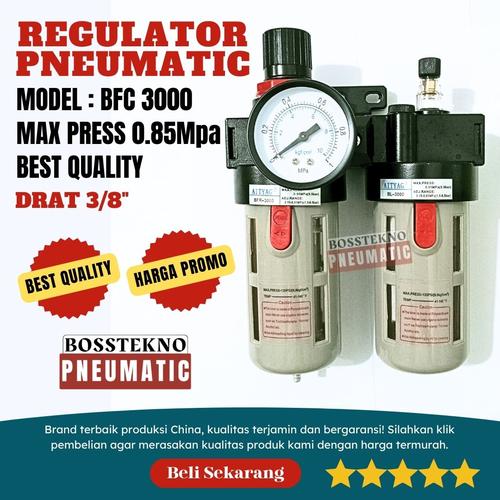 Jual BFC 3000 REGULATOR PENGATUR TEKANAN ANGIN REGULATOR PNEUMATIC 2 ...