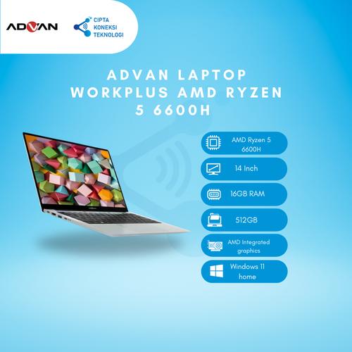 Jual LAPTOP ADVAN WORK PLUS 14 RYZEN 5 6600H, 16GB, 512GB, 14", WIN 11 ...