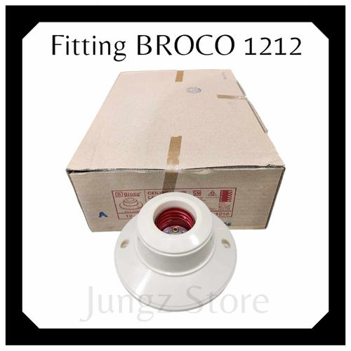 Jual BROCO Fitting Lampu Plafon Bulat 1212 White E27 Ceiling Lamp ...