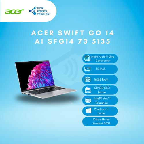 Promo ACER SWIFT GO 14 AI (SFG14-73-5135) INTEL ULTRA 5-125H/ RAM16GB/ 512GBSSD/ WINDOWS11+OHS ...