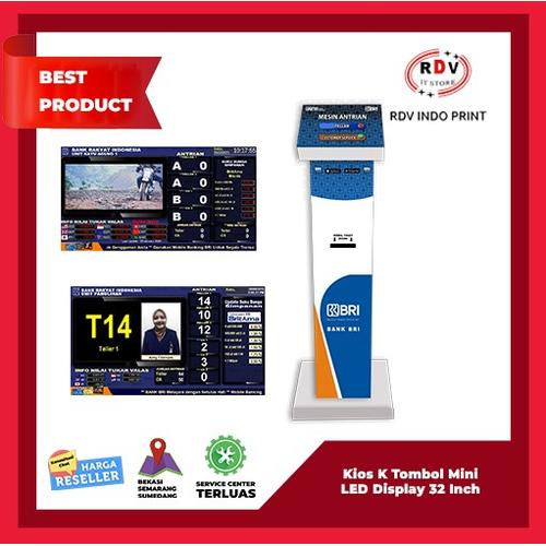 Jual Kios K Mesin Antrian Mini Tombol Display Dengan LED TV 32 INCH ...