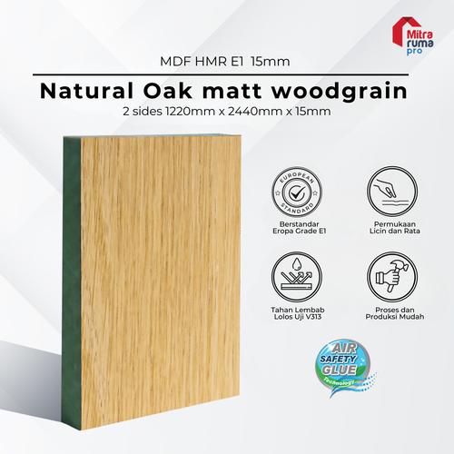 Jual Papan MDF HMR E1 15mm MFD0125 Natural Oak Laminated Pro Ukuran ...