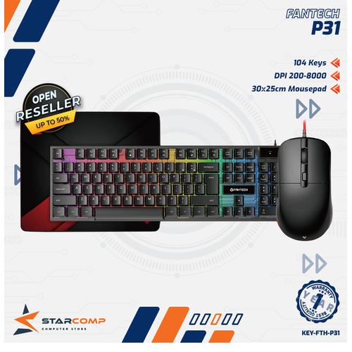 Jual Fantech 3in1 Combo P31 Gaming Keyboard Mouse Mousepad - Kab ...