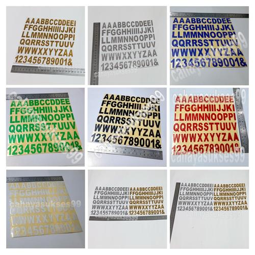 Jual Stiker Alphabet Huruf Nomor Angka Font ARIAL Sticker Label Abjad ...