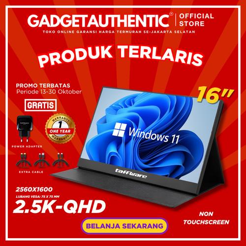 Jual ZEUSLAP Portable Monitor 16 Inch 2.5K QHD IPS 60Hz HDR Wide Angle ...