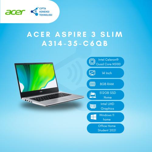 Promo LAPTOP ACER ASPIRE (A314-35) INTEL CELERON N5100 RAM8GB 512GB ...