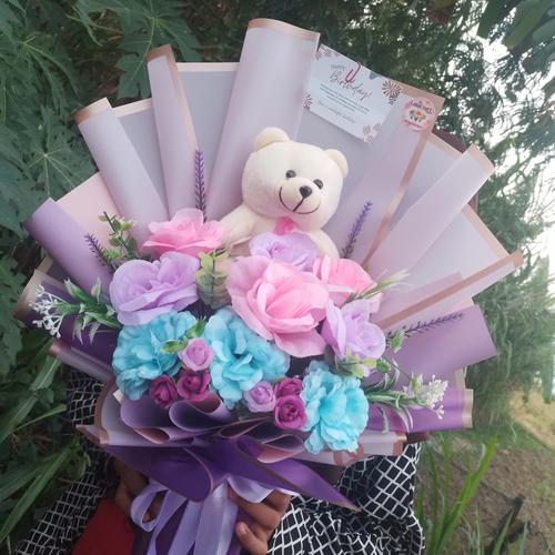 Promo Buket boneka wisuda plus bunga jumbo Buket Graduation Wisuda ...