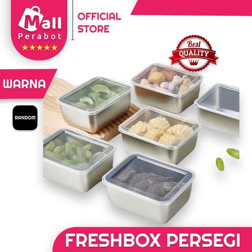 Jual Toples Fresh Box Persegi Kotak Buah Tempat Makan Stainless Tutup ...