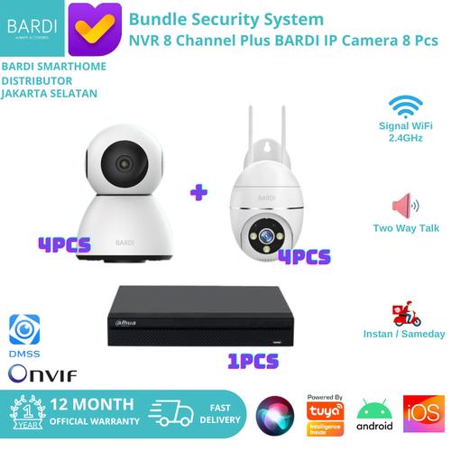 Promo Paket Bundling Security Pack 8 IP Cam BARDI + NVR Dahua 8CH - NVR+IPC Cicil 0% 3x ...