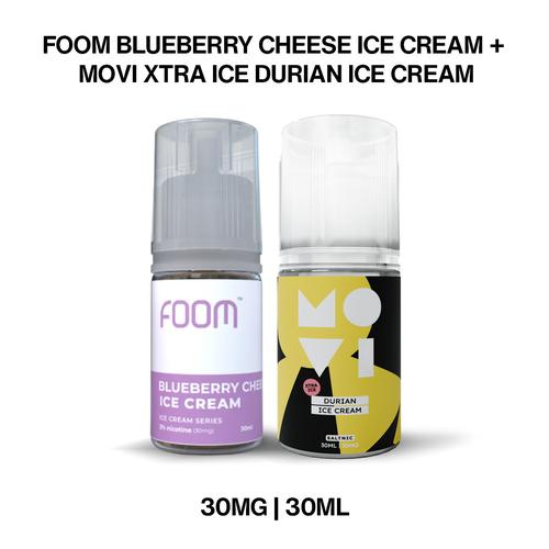 Jual BUNDLES LIQUID FOOM BLUEBERRY ICE CREAM 30ML X MOVI XTRA ICE ...