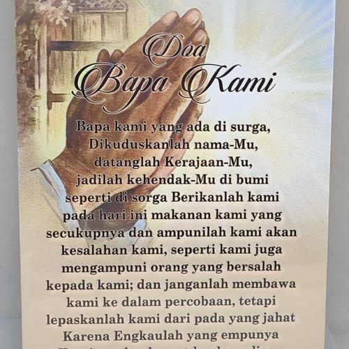Jual pajangan rohani dinding kayu tulisan doa bapa kami - Kota Medan ...