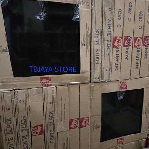 Jual KERAMIK LANTAI DINDING HITAM BLACK KILAP 40 X 40 ASIA TILE FONTE ...