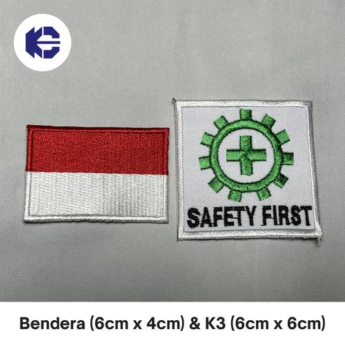 Jual Bordir Patch Emblem Set Safety First K3 dan Logo Bendera Indonesia ...