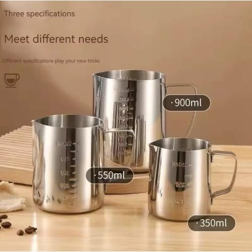 Jual Naft Milk Jug Steam Pitcher 350ml 550ml with Scale | Gelas Milk Jug Corong Lancip - 350ml ...