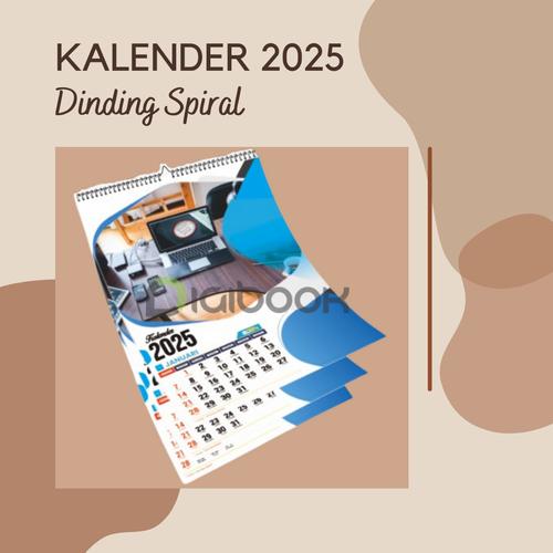 Promo Custom Kalender Dinding 2025 Finishing Spiral 13 Lembar Portrait ...