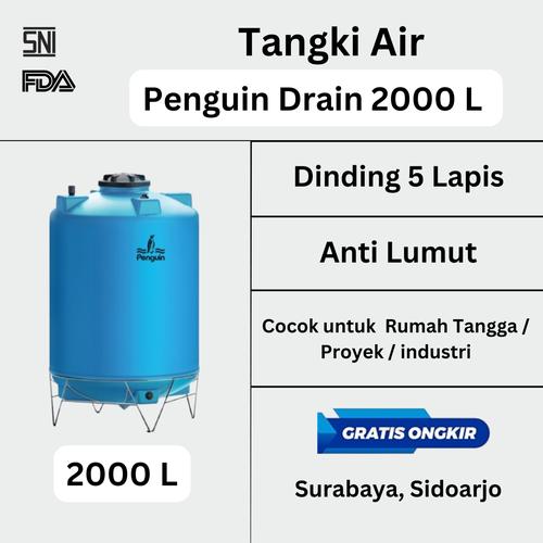 Jual Tandon Tangki Toren Air Penguin Drain 2000 liter Tangki Air ...