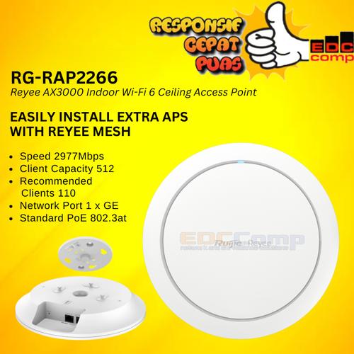 Jual RG-RAP2266 Reyee Wi-Fi 6 AX3000 Indoor Ceiling-Mount Access Point ...