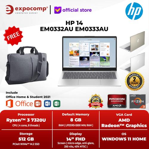 Promo Hewlett Packard HP 14-em0320AU 14-em0321AU AMD RYZEN 3-7320U 8GB ...