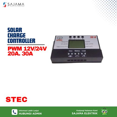 Jual Solar Charge Controller 30A 20A PWM STEC Tenaga Surya Panel Surya ...