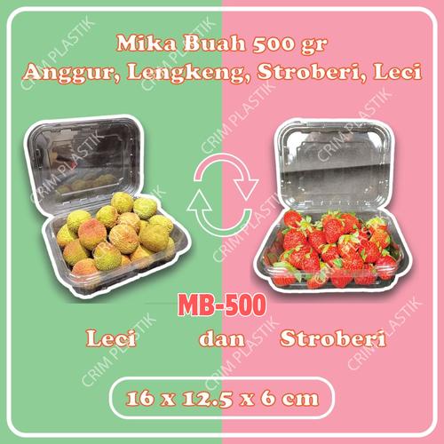 Jual Mika Buah Stroberi Anggur Leci Lengkeng Plum 500 gr / Tray Buah ...