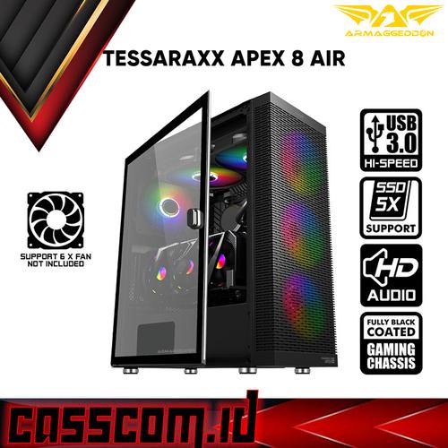 Jual Casing PC Gaming Full Atx RGB Armaggeddon Tessaraxx Apex 8 Air ...