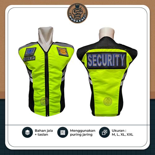 Jual Gratis Nama Rompi Security Taslan Jaring | Rompi Satpam Jala Tipis ...