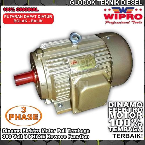 Jual ** Wipro Dinamo Elektro Motor Penggerak 40 HP 3 Phase 2800 , 1400 & 950 RPM 2 , 4 & 6 POLE ...