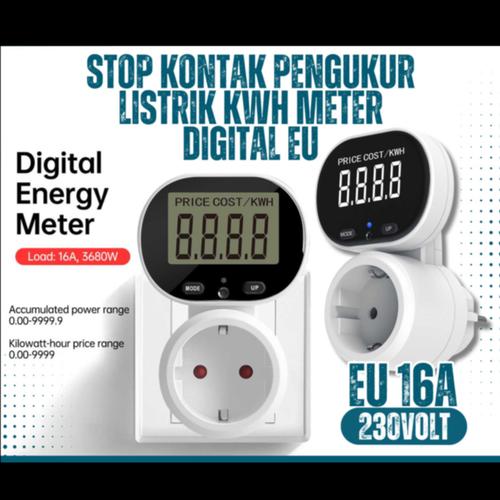 Jual stop kontak pengukur listrik kwh meter digital power meter watt meter - Kab. Sleman ...