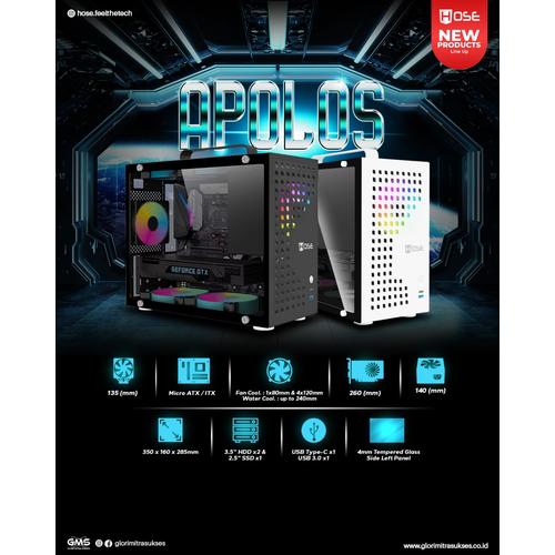 Jual PC CASE HOSE APOLOS M-ATX - Casing Komputer Mini Tower - Kota ...