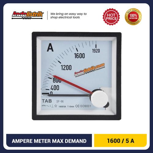 Promo Ampere Meter Maximum Demand Analog AC 1600 / 5 A 96 x 96 TAB ...